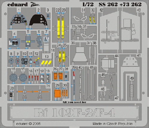 Eduard SS262 Bf 109F-2/F-4 FINE MOLDS