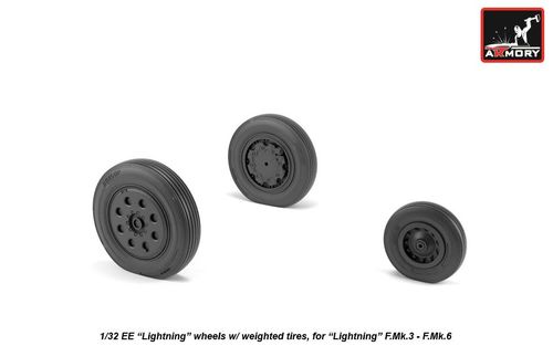 Armory Models Group AW32402 EE "Lightning" wheels w/ weighted tires, late