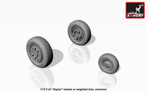 Armory Models Group AW72315 F-22 Raptor wheels, weighted