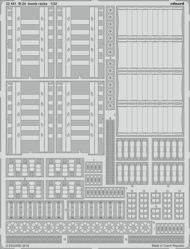 DISCONTINUED Eduard 32441 B-24 bomb racks HOBBY BOSS