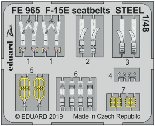 Eduard FE965 F-15E seatbelts STEEL Great Wall Hobby