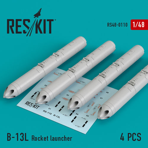DISCONTINUED RES/KIT 48-0110 B-13L Rocket launcher (4 pcs) (Su-17/24/25/30/34, MiG-27/29, YAK-130)