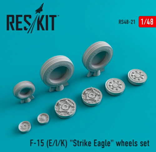 DISCONTINUED RES/KIT 48-0021 McDonnell DouglasF-15 (E/I/K) "Strike Eagle" wheels set