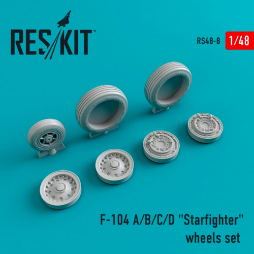DISCONTINUED RES/KIT 48-0008 Lockheed F-104 A/B/C/D "Starfighter" wheels set