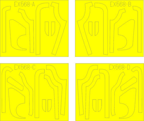 Eduard EX568 B-17G antiglare panels (BO & DL production) REVELL/MONOGRAM