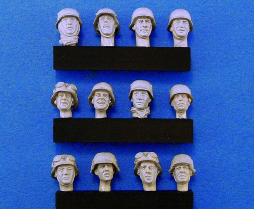 Legend LF0112 German Heads set #2 (WWII) 12ea