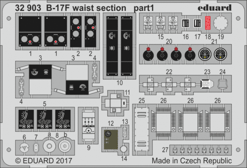 Eduard 32903 B-17F waist section HKM 01E04a