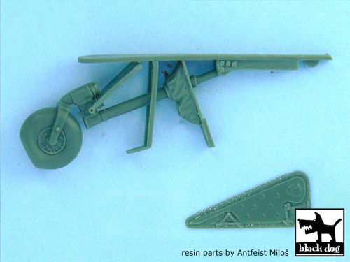 Black Dog A32002 Focke-Wulf FW 190 D-9 tail wheel for Hasegawa kits, 7 resin parts