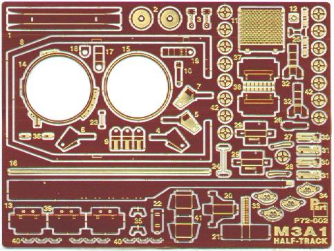 Part P72-002 M3A1 Halftrack - conversion Hasegawa