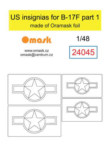 Omask 24045 Boeing B-17 F - US Insignias Part 1
