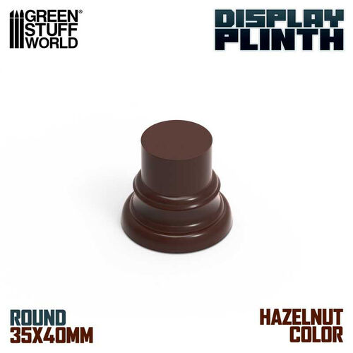 Green Stuff World 5803 Round Display Plinth 3.5cm - Hazelnut Brown