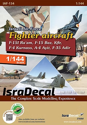 Isra Decal Studio AF134 Israeli Air Force Fighter Aircraft - F-15I Ra'am, F-15 Baz, Kfir, F-4 Kurnass, A-4 Ayit, F-35 Adir