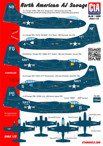 CtA Cut then Add 030 North-American AJ Savage - AJ-1 Early / AJ-1 / AJ-1 Retrofitted / AJ-2 and AJ-2P.