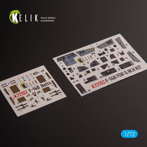 KELIK K72152 F-14B - Interior 3D Decals For GWH Kit