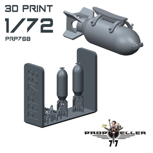 77propeller 768 US 500 lb bomb for all kit A-36 Apache and P-51 B/C