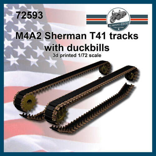FC ModelTrend 72593 M4A2 Sherman T41 Tracks With Duckbills