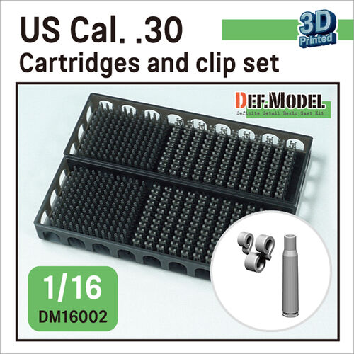 DEF Model DM16002 US Cal. .30 Cartridges And Clip Set (Over 200 Cartridges And Clip Parts)