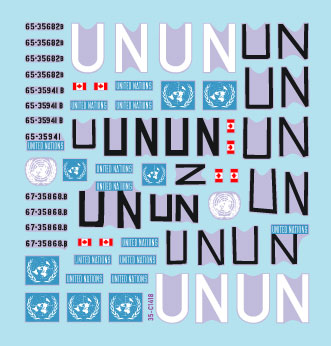 Star-Decals 35-C1418 Cyprus '74 #3 (Turkish Invasion Of Cyprus In 1974), Canadian Peacekeepers - M113A1 And M113 Lynx Command And Recon