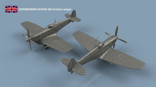 L'Arsenal 2.0 3D400371 Supermarine Seafire Mk.III short wings - unfolded wings - 3D printing (5 pcs)