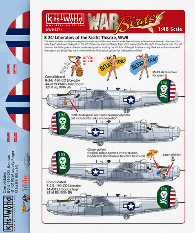 Kits World 148271 B-24 J Libertors of the WWII Pacific Theatre