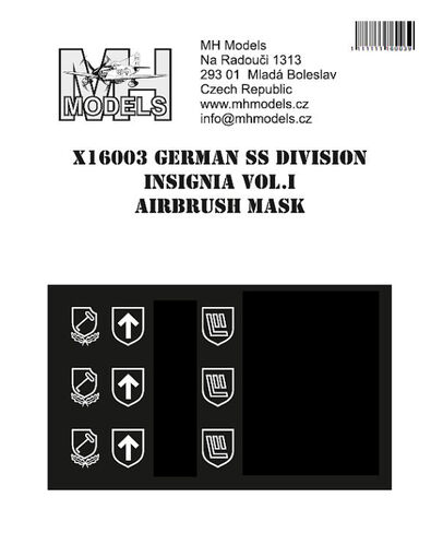 MH Models X16003 German SS Division Insignia Volume I - Airbrush Mask