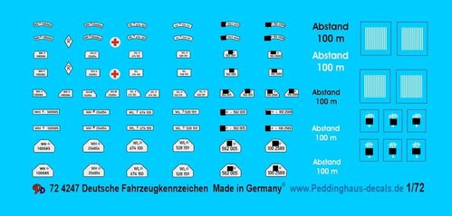 Peddinghaus-Decals 4247 German Vehicle Registration Number