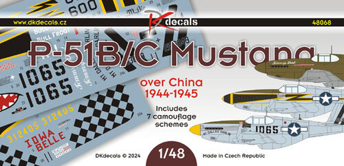 DKdecals 48068 P-51B/C Mustang Over China 1944-1945