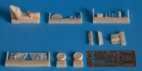 AML A72026 Messerschmitt Bf-109 K-4 - Conversion set cockpit, wheels and doors (for Heller kits)