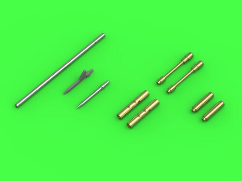 Master AM-32-126 F4F-3 Wildcat LATE - .50 Browning gun barrels with round holes & Pitot Tube (two options)