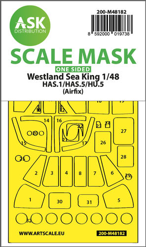 Art Scale Kit M48182 Westland Sea King HAS.1 / HAS.5 / HU.5 - one-sided express fit mask (for Airfix kits)
