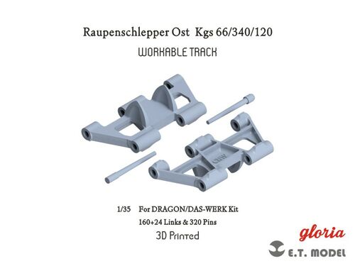 ET Model P35-029 Raupenschlepper Ost (RSO) Kgs 66/340/120 - Workable Track (for Dragon and Das Werk Kit)