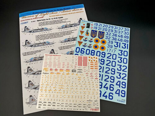 FOXBOT 32-025T Digital Rooks - Su-25 And Stencils