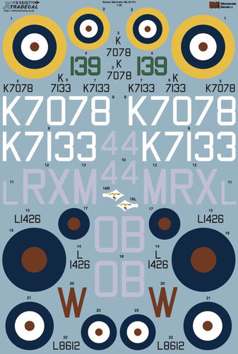 Xtradecal 48187 Bristol Blenheim Mk.I / Mk.IF (4 schemes)