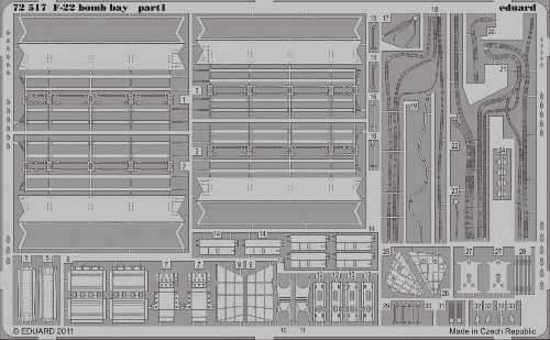 Eduard 72517 F-22 bomb bay FUJIMI