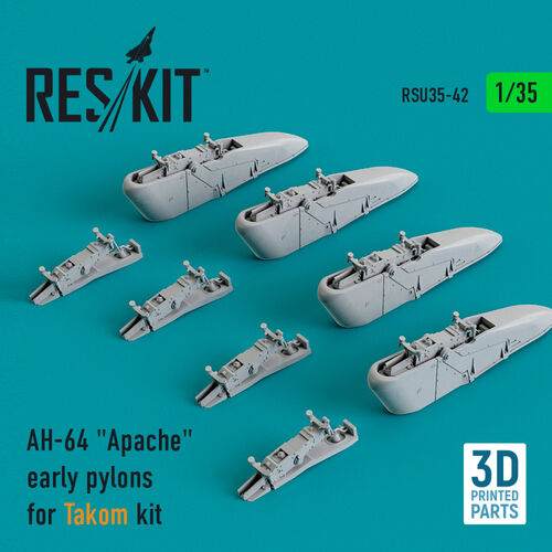 DISCONTINUED RES/KIT U35-0042 AH-64 "Apache" Early Pylons For Takom Kit