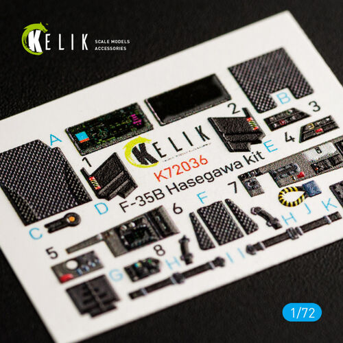 KELIK K72036 F-35B Interior 3D Decals For Hasegawa Kit