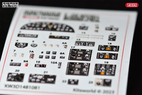 Kits World 3D1481081 North American B-25 G Mitchell Full colour Instrument Panels (designed to be used with Italeri kits)