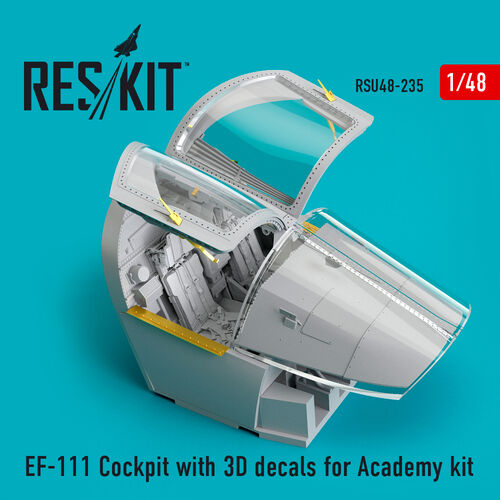 RES/KIT U48-0235 EF-111 Cockpit With 3D Decals For Academy Kit