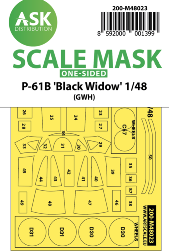 Art Scale Kit M48023 P-61 Black Widow one-sided