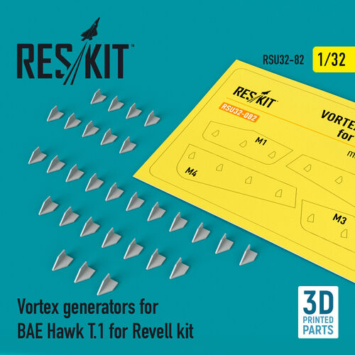 RES/KIT U32-0082 Vortex generators for BAE Hawk T.1 for Revell kit