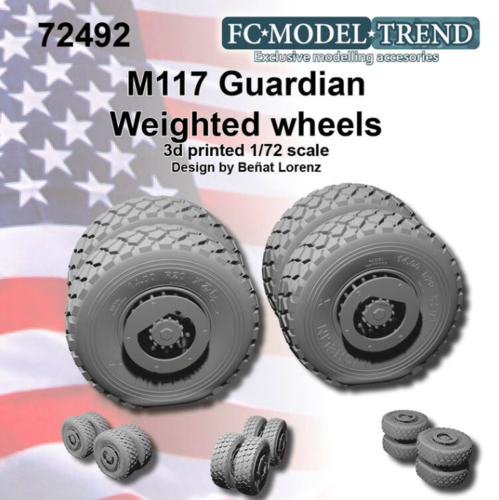 FC ModelTrend 72492 M1117 Guardian, weighted wheels