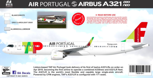 8aDecs 7909-641-144 Tap Airbus A321 Neo-Ceo