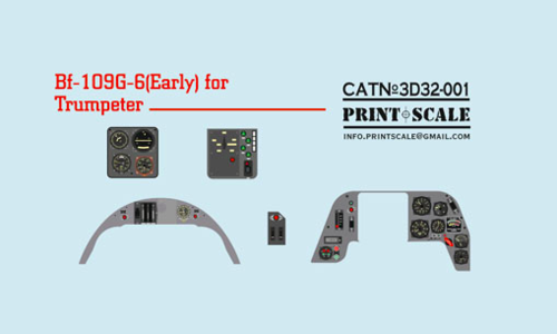 Print Scale 3D32-001 BF-109G-6 (Early) for Trumpeter