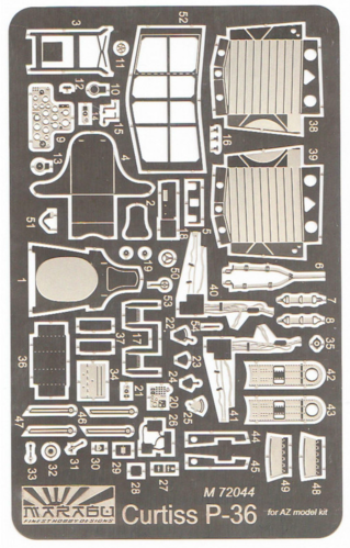 Marabu Finest Hobby Designs M72044 Curtiss P-36 Azmodel