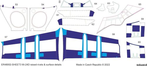 Eduard ER48002 Mi-24D raised rivets & surface details EDUARD/ZVEZDA