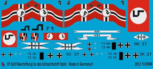 Peddinghaus-Decals 2639 Battleship Tirpitz Markings