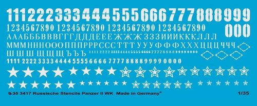 Peddinghaus-Decals 3417 Russian Tank Stencils II World War In White