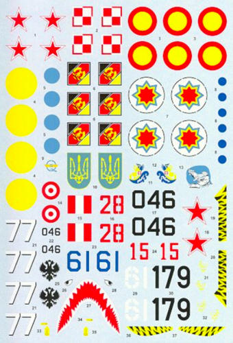 Hi-Decal Line 72045 MiG-29 UB Fulcrum B
