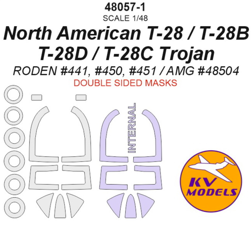 KV Models 48057-1 North American T-28 / T-28B / T-28D / T-28C Trojan