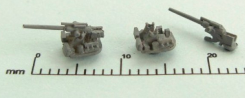 NIKO MODEL ZW7002U US Navy Open 5"/38 Guns 5 to a pack e.g. USS DUNLAP, USS GRIDLEY, USS BAGLEY